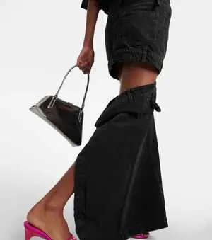Attico Deconstructed Denim Maxi Skirt