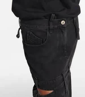 Attico Deconstructed Denim Maxi Skirt