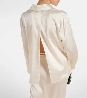 Jacquemus La Chemise Notte Satin Top - White