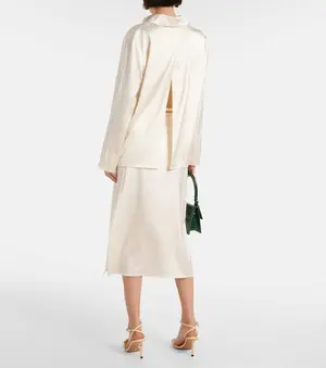 Jacquemus La Chemise Notte Satin Top - White