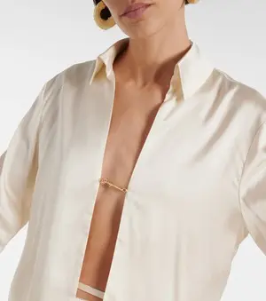 Jacquemus La Chemise Notte Satin Top - White