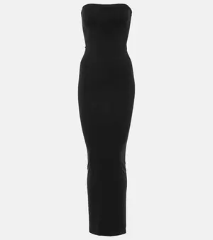 Wolford Fatal Strapless Jersey Maxi Dress - Black