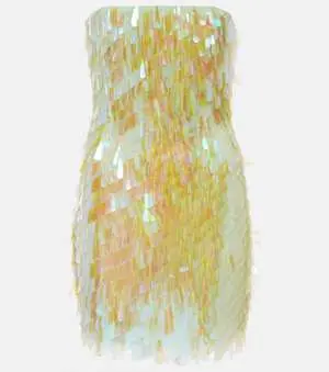 Attico Embellished Silk Minidress