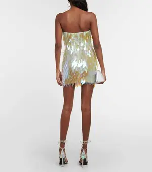 Attico Embellished Silk Minidress