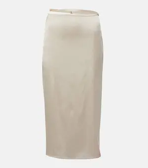 Jacquemus La Jupe Notte Midi Skirt - White
