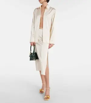 Jacquemus La Jupe Notte Midi Skirt - White