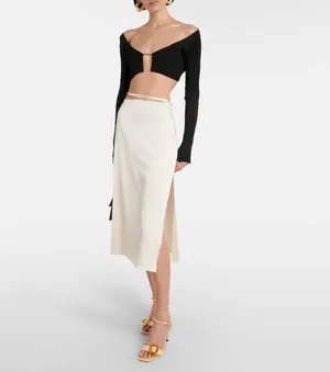 Jacquemus La Jupe Notte Midi Skirt - White