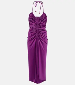 Veronica Beard Saskia Ruched Midi Dress