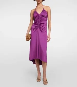 Veronica Beard Saskia Ruched Midi Dress