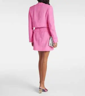 Dolce & Gabbana Cropped Wool-blend Tweed Jacket