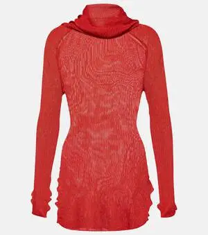Victoria Beckham Ribbed-knit Turtleneck Top