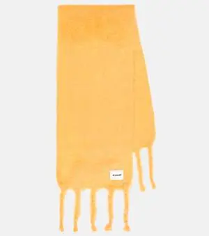 JIL SANDER Jil Sander Mohair And Wool-blend Scarf Gold