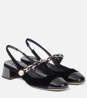 Miu Miu Velvet Slingback Pumps