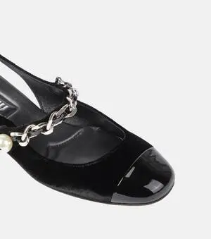 Miu Miu Velvet Slingback Pumps