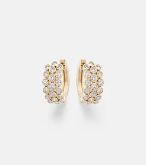 ANITA KO 3-row Diamond Hoop Earrings - Gold