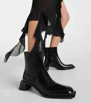 Acne Studios Soap Logo Ankle Boots - Black