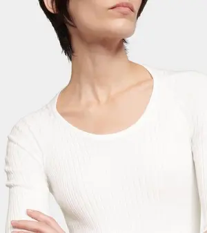 Alaïa Ribbed-knit Bodysuit