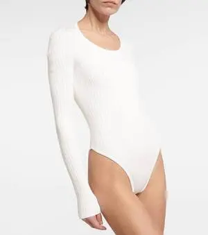 Alaïa Ribbed-knit Bodysuit