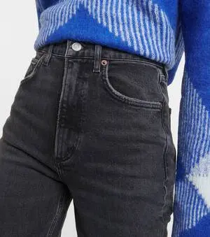 AGOLDE Stovepipe High-rise Slim Jeans In Metal Wash