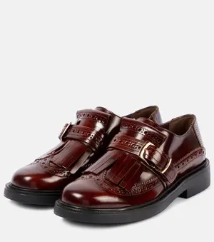 TOD'S Leather Monk Strap Shoes