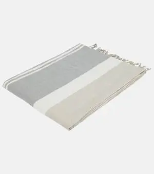 Brunello Cucinelli Striped Linen Beach Towel - Beige