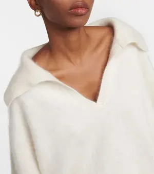 LISA YANG Kerry Brushed Cashmere Sweater - Neutrals