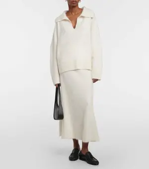 LISA YANG Kerry Brushed Cashmere Sweater - Neutrals
