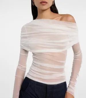 Christopher Esber Draped Silk Top - White