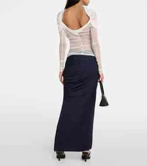 Christopher Esber Draped Silk Top - White
