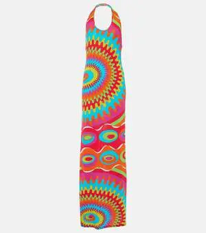 Emilio Pucci Bersaglio Halterneck Maxi Dress - Multicoloured