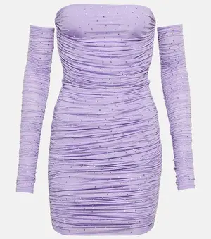 Alex Perry Crystal-embellished Jersey Minidress