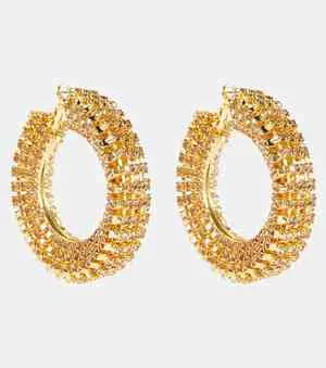 Magda Butrym Crystal-embellished Hoop Earrings - Gold