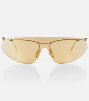 Bottega Veneta Knot Shield Sunglasses - Gold