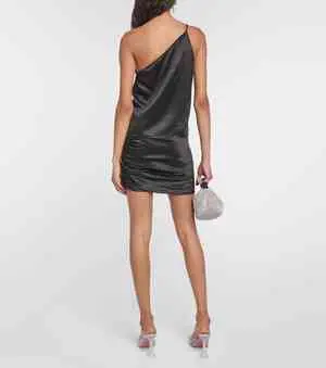 THE SEI One-shoulder Silk Satin Top