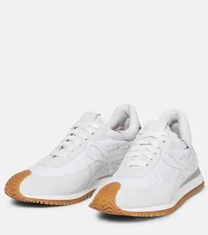 Loewe Flow Runner Suede Sneakers - White