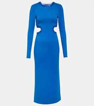 Staud Dolce Cutout Midi Dress - Blue