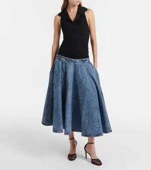 Alaïa Sleeveless Polo Bodysuit