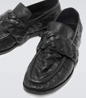 Bottega Veneta Astaire Leather Loafers