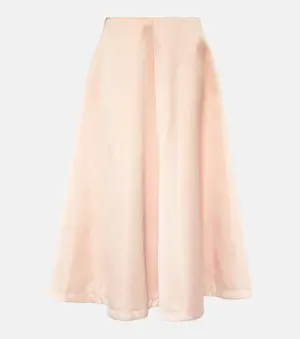 Altuzarra Varda Satin Midi Skirt