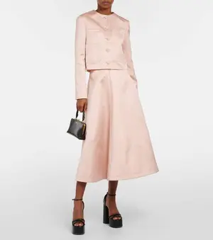 Altuzarra Varda Satin Midi Skirt