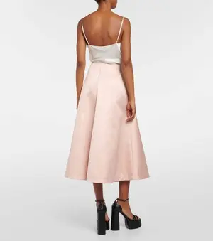 Altuzarra Varda Satin Midi Skirt