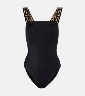 Versace Greca One Piece Swimsuit - Black