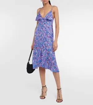 Isabel Marant Étoile Paysa Printed Silk-blend Midi Dress - Multicoloured