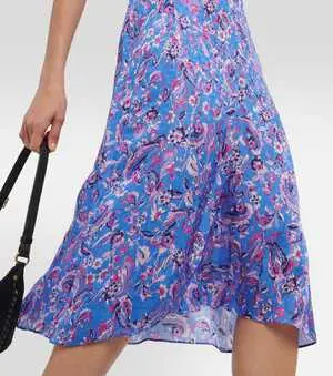 Isabel Marant Étoile Paysa Printed Silk-blend Midi Dress - Multicoloured