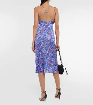 Isabel Marant Étoile Paysa Printed Silk-blend Midi Dress - Multicoloured