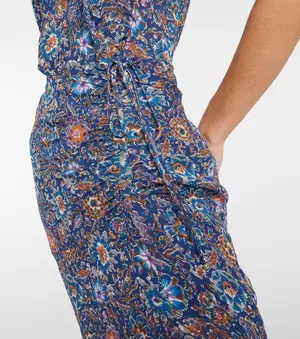 Veronica Beard Dovima Floral Silk Midi Dress - Multicoloured
