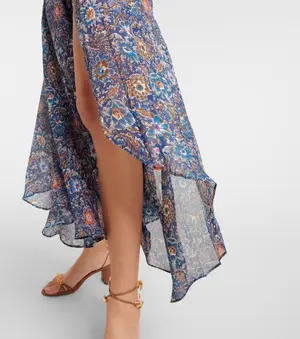 Veronica Beard Dovima Floral Silk Midi Dress - Multicoloured