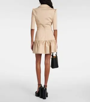 PATOU Ruffled Cotton Gabardine Miniskirt