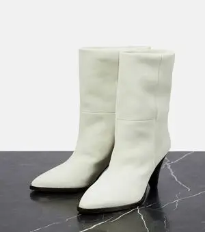 Isabel Marant Étoile Suede Ankle Boots - White