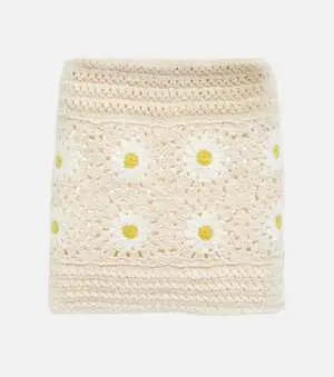 Alanui Daisy Crocheted Miniskirt - Multicoloured